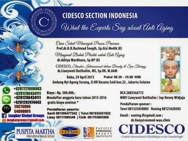 SEMINAR CIDESCO: Menggapai Standar Kecantikan Internasional