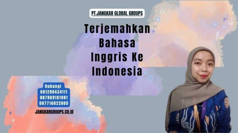 Terjemahkan Bahasa Inggris Ke Indonesia