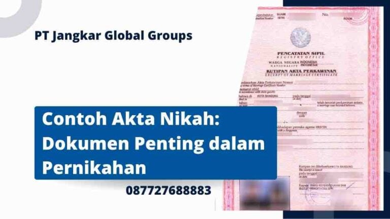 Contoh Akta Nikah: Dokumen Penting dalam Pernikahan